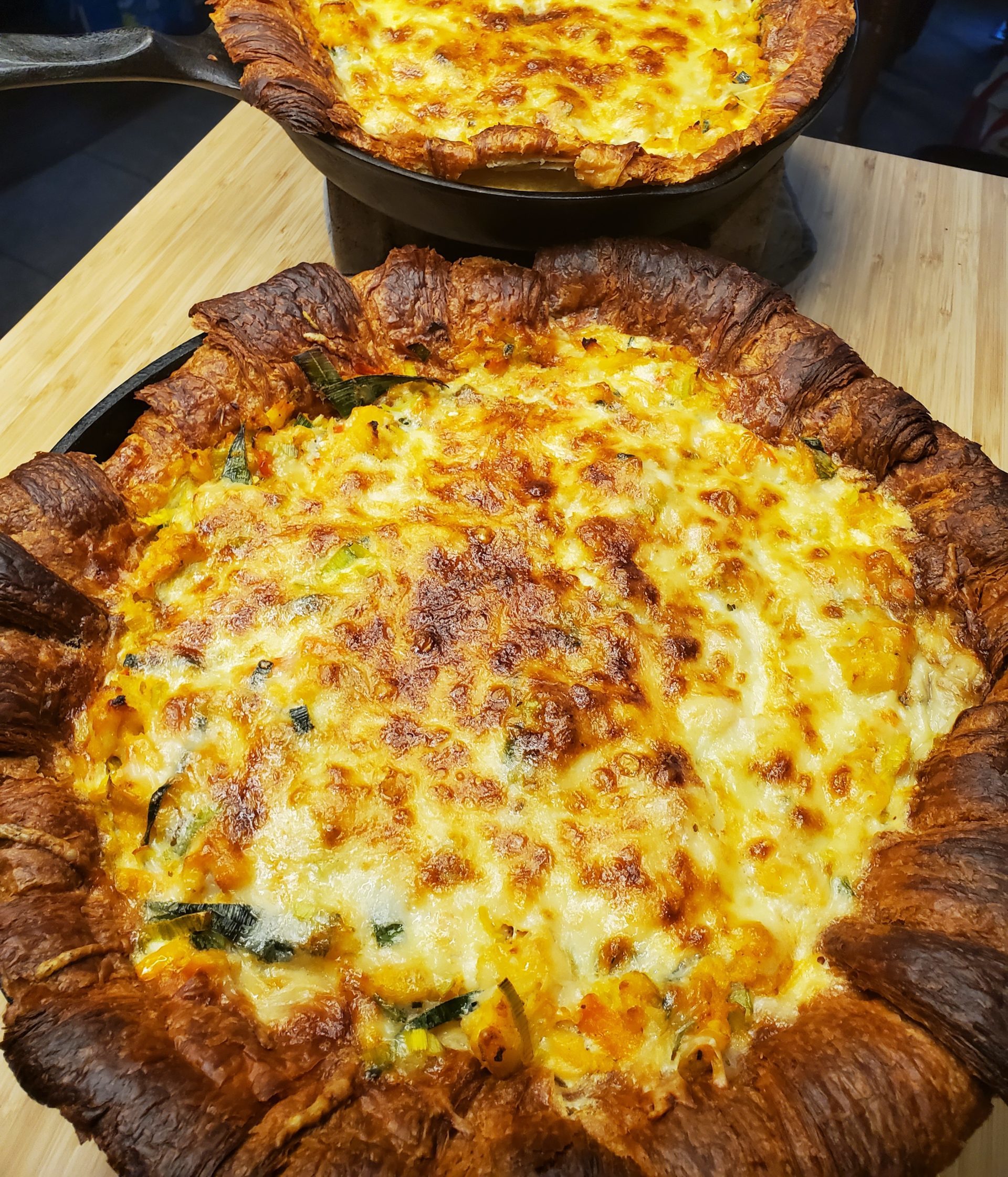 Seafood Quiche with Croissant Crust - Umami Life
